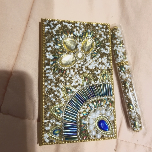 Office | New Gold Beaded Journal | Poshmark